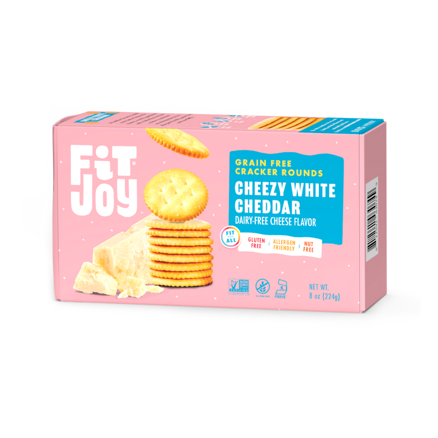 Cheezy White Cheddar Cracker Rounds – FitJoy Foods